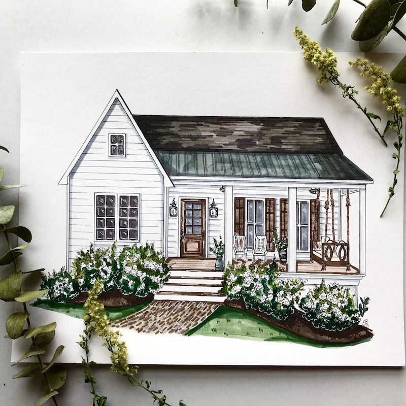 Home Portrait - Etsy