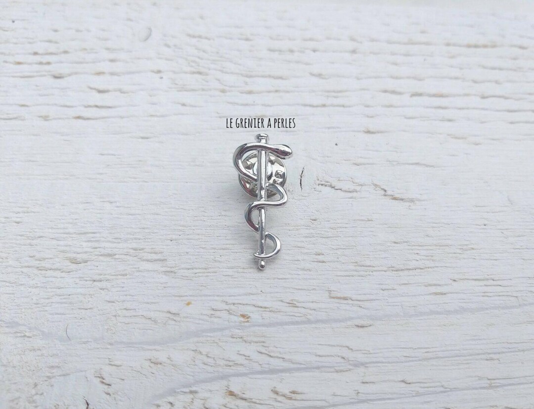 Caduceus SILVER Doctor Nurse * Caduceus Medicine Pin - Etsy