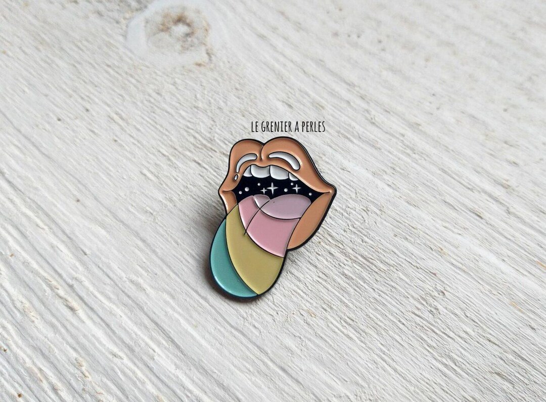 Rock’n’roll Tongue Pin - Etsy