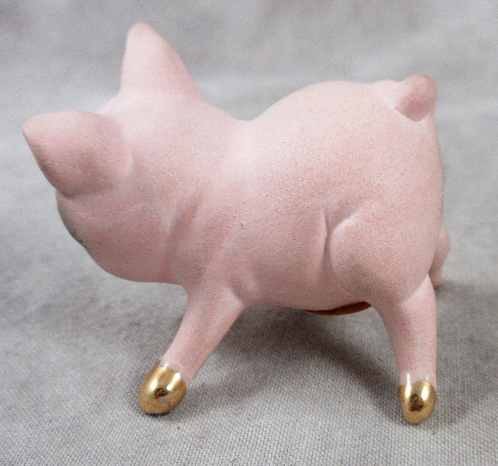 FREEMAN - Mcfarlin Originals Bisque PIG Figurine - Version With Gold ...