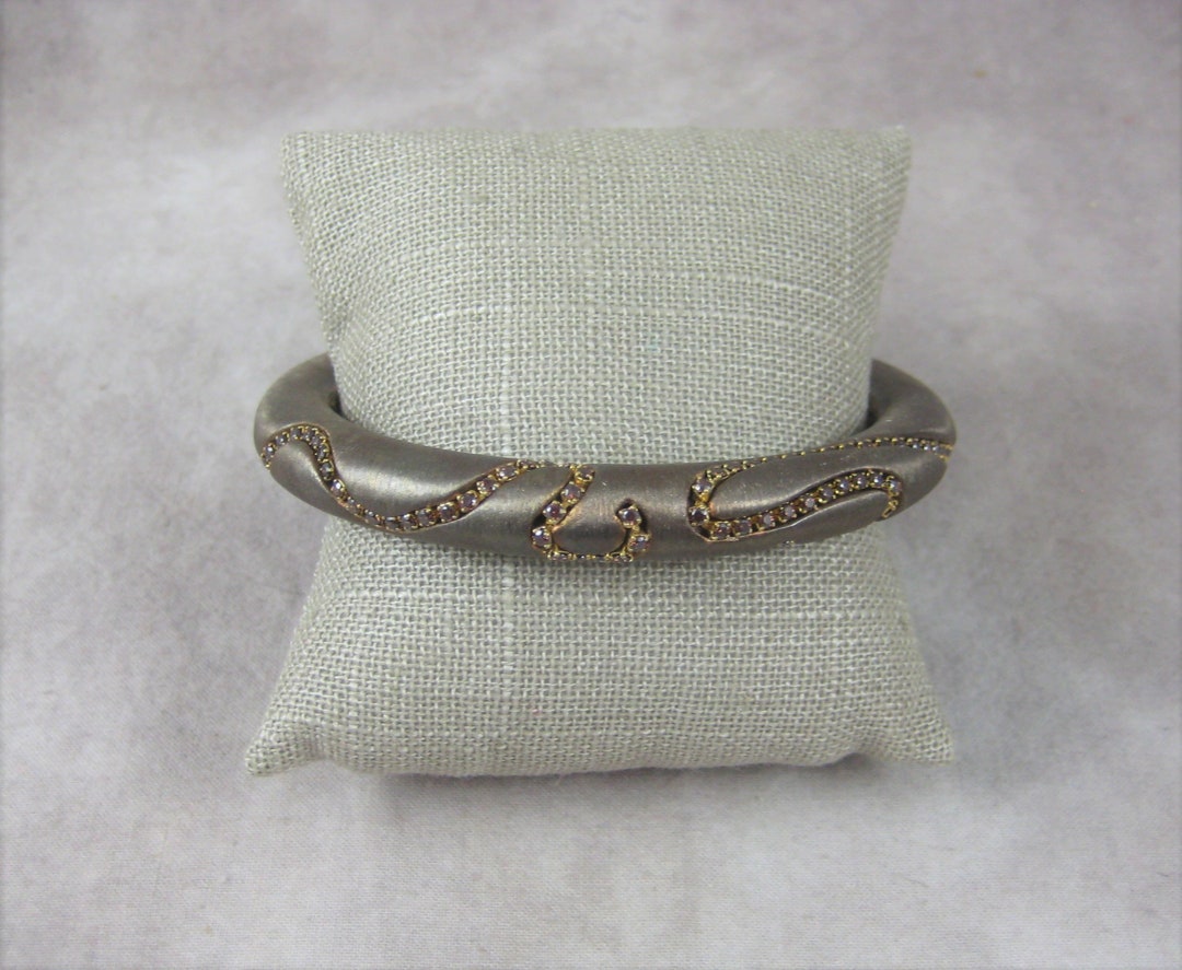 JCM 925 Sterling & Cubic Zirconia Bangle Bracelet - Italy - Jacmel ...