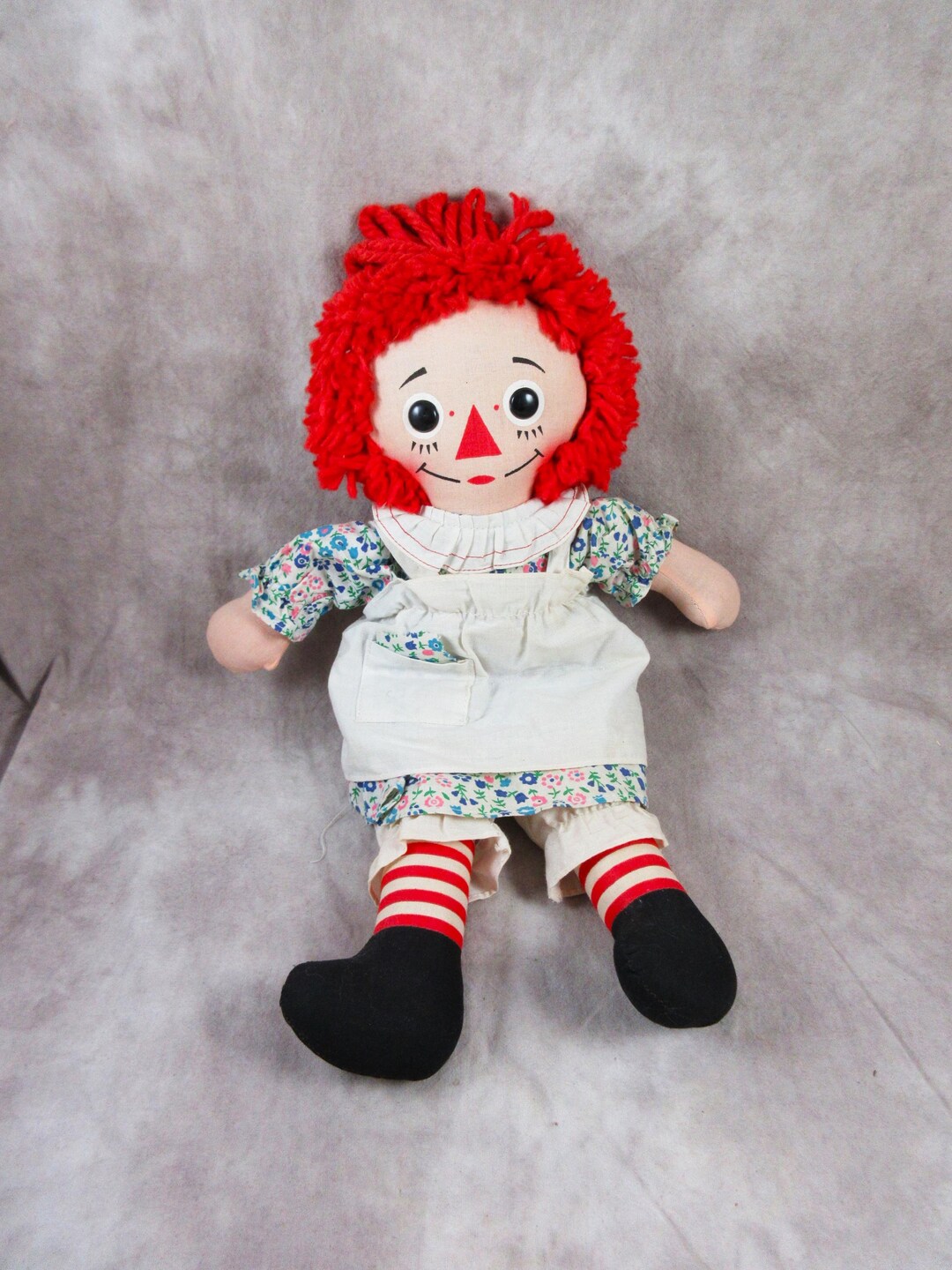 Late 1960s KNICKERBOCKER RAGGEDY ANN Rag Doll 15 Tall With Original ...