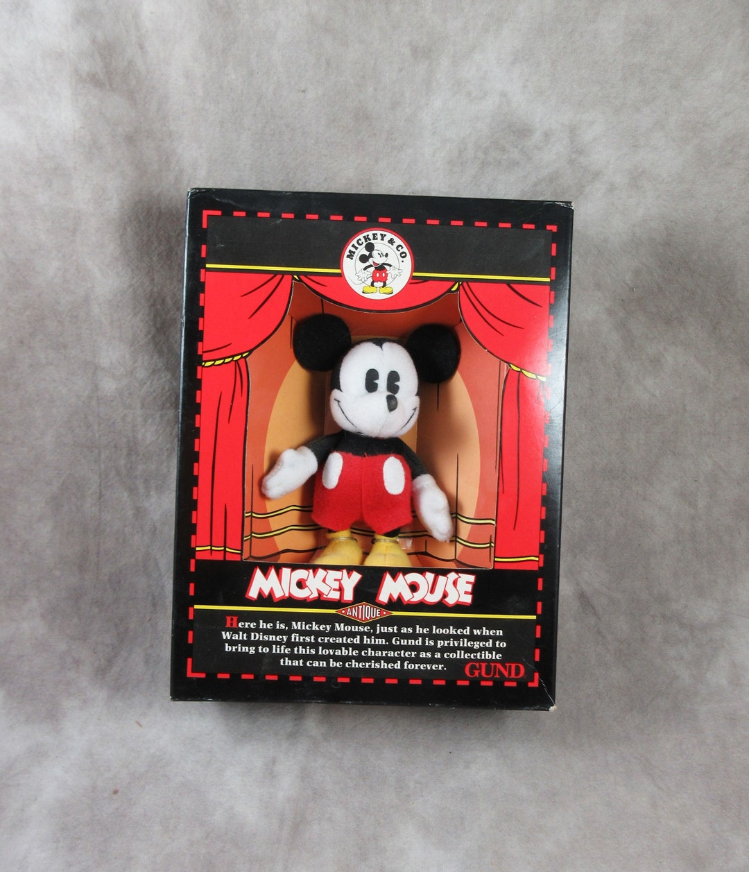 GUND Mickey Mouse Plush Toy Antique Series New in Box Walt Disney - Etsy