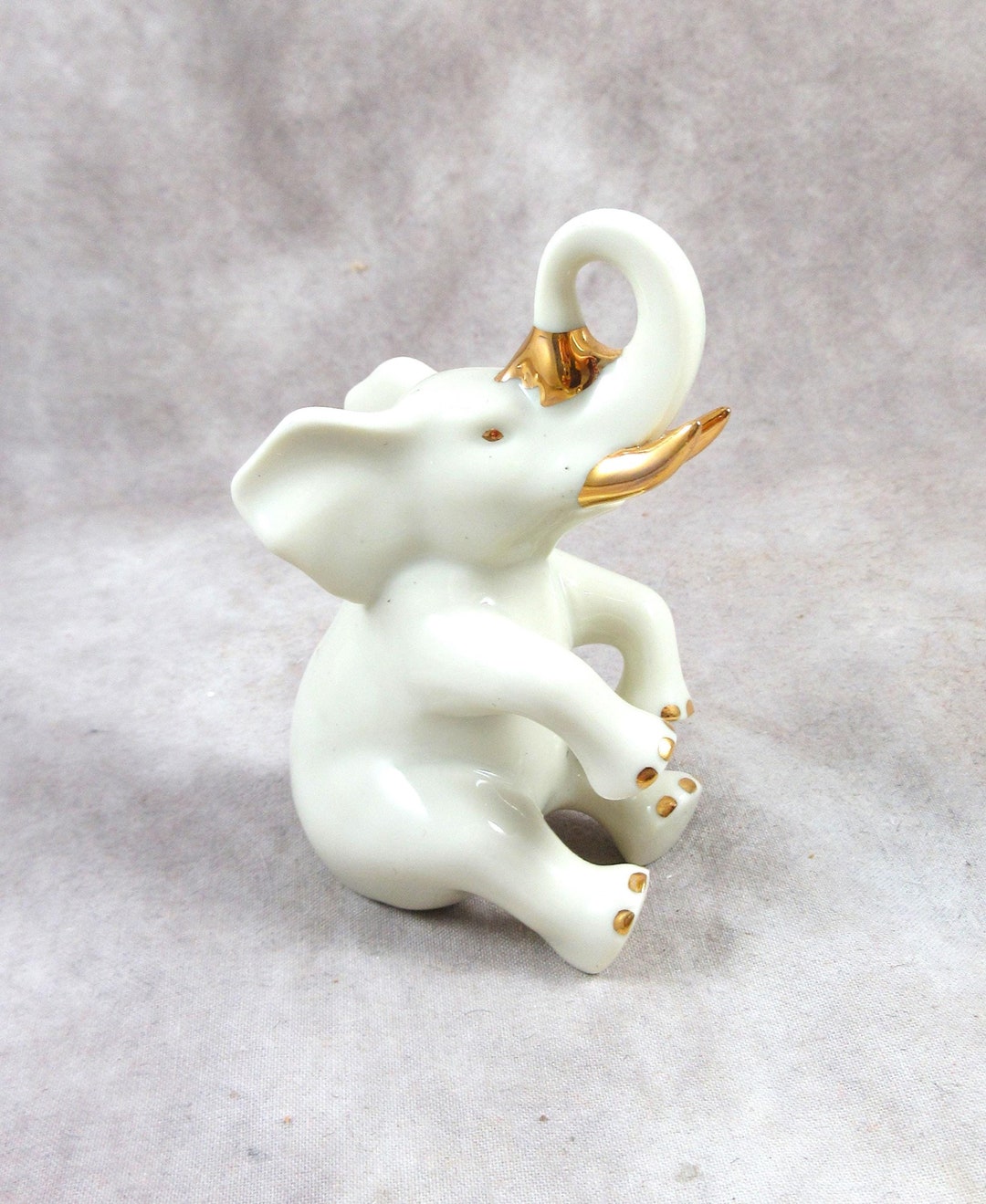 1999 LENOX White ELEPHANT Figurine - Ceramic Porcelain - Etsy