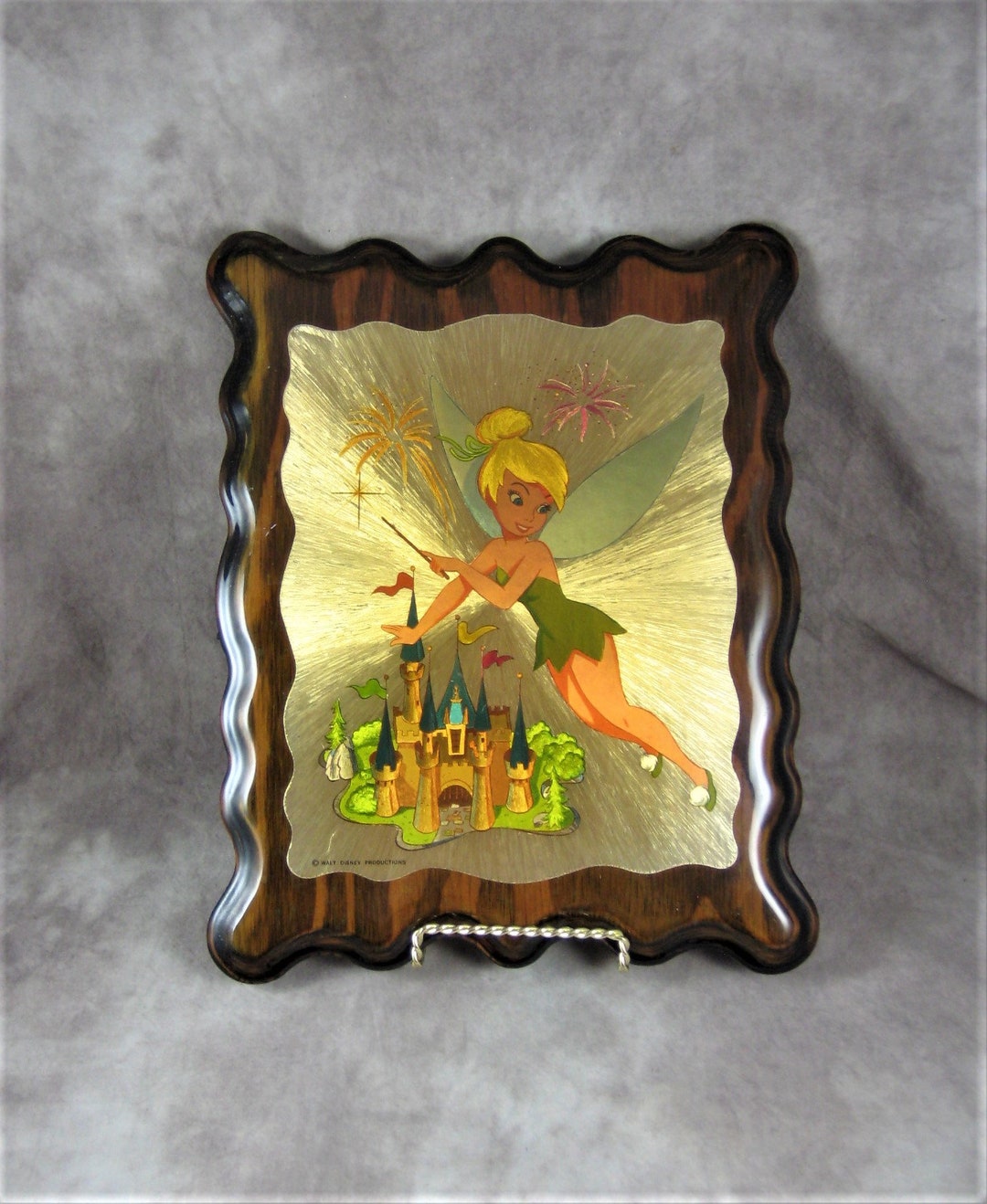 TINKERBELL Cinderella's CASTLE Disney World - Prism on Wood - High ...