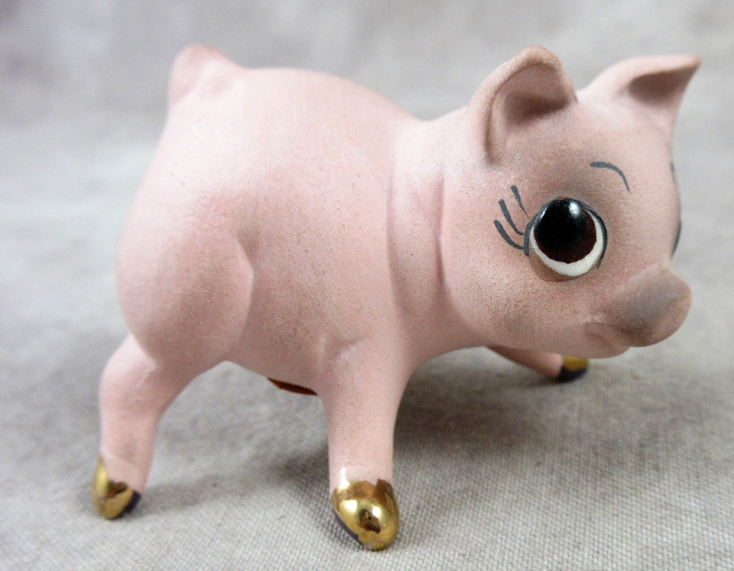 FREEMAN - Mcfarlin Originals Bisque PIG Figurine - Version With Gold ...