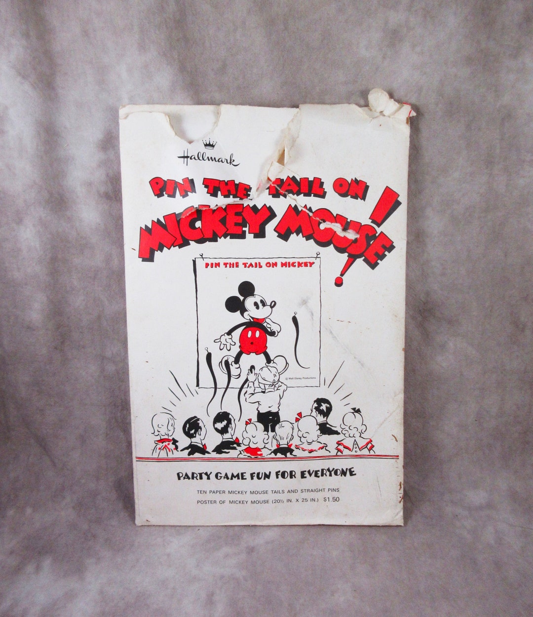 1960's Hallmark Pin the Tail on MICKEY MOUSE Party Game - Walt Disney ...