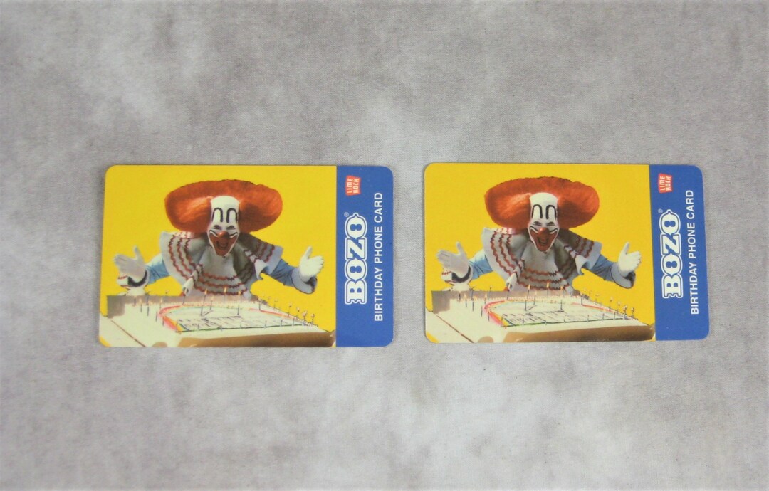 BOZO the CLOWN Phone Card for Special Birthday Greeting From Bozo ...