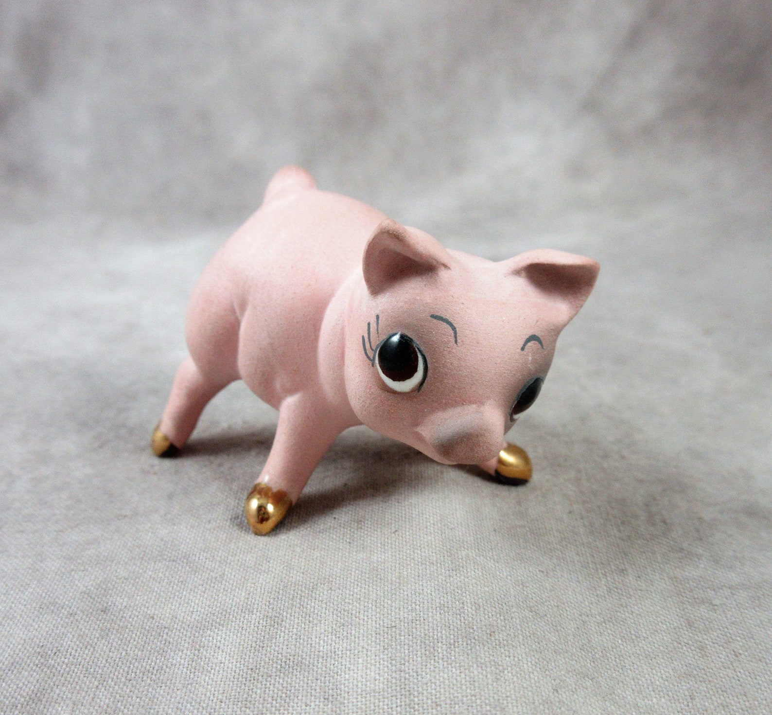 FREEMAN - Mcfarlin Originals Bisque PIG Figurine - Version With Gold ...