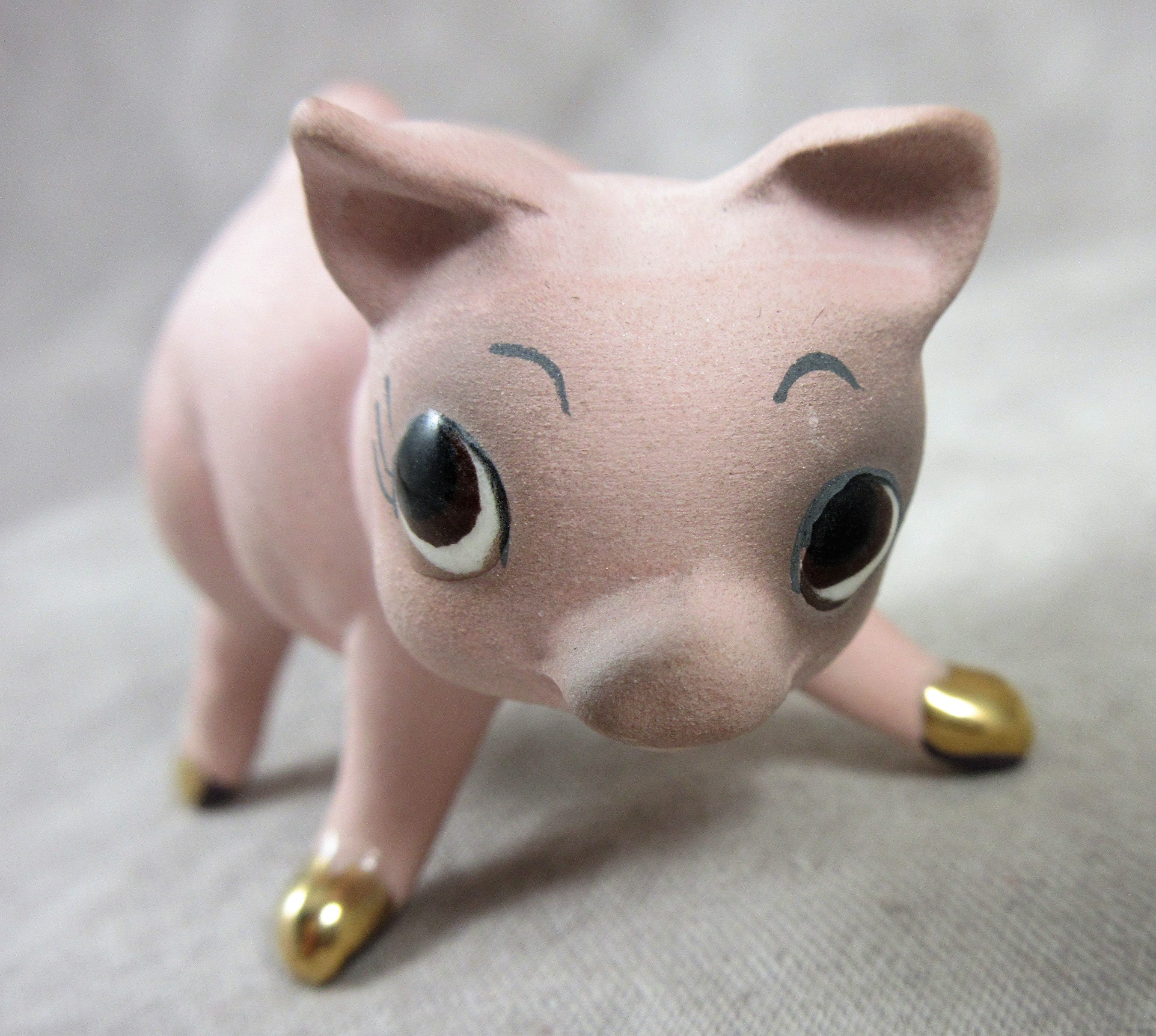 FREEMAN - Mcfarlin Originals Bisque PIG Figurine - Version With Gold ...