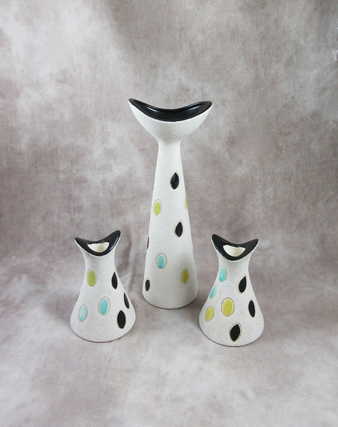 MCM Mid Century Modern - Vase (10.5") and Candlestick Holders (4.75 ...