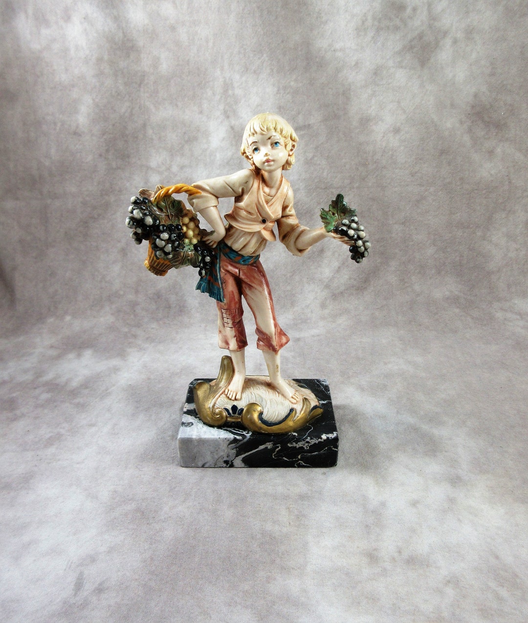 Depose Italy Fontanini Simonetti Figure on Carrara Marble Base Figurine ...