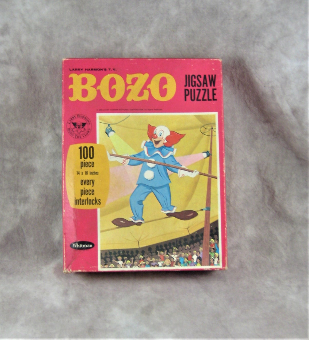 1969 BOZO CIRCUS TV Puzzle by Whitman Jigsaw 100 Pieces Complete Larry ...