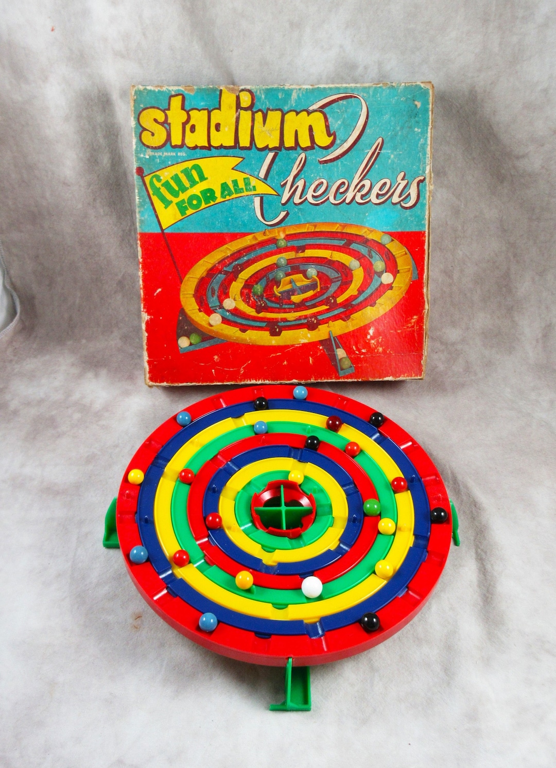 1952 Original STADIUM CHECKERS Game by W. H. Schaper Mfg. Co, Inc. - Etsy
