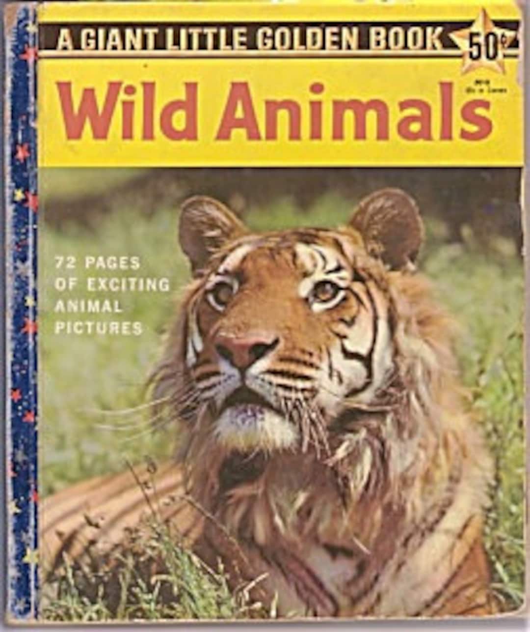 1958 WILD ANIMALS Giant Little Golden Book - 72 Page Real Photo Book ...