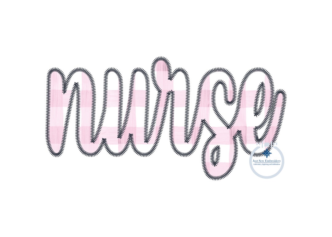 NURSE Script Zigzag Applique Embroidery Nursing Nurses Shirt - Etsy