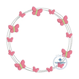 Butterfly Monogram Frame Embroidery 4x4 Hoop NO FONTS INCLUDED - Etsy