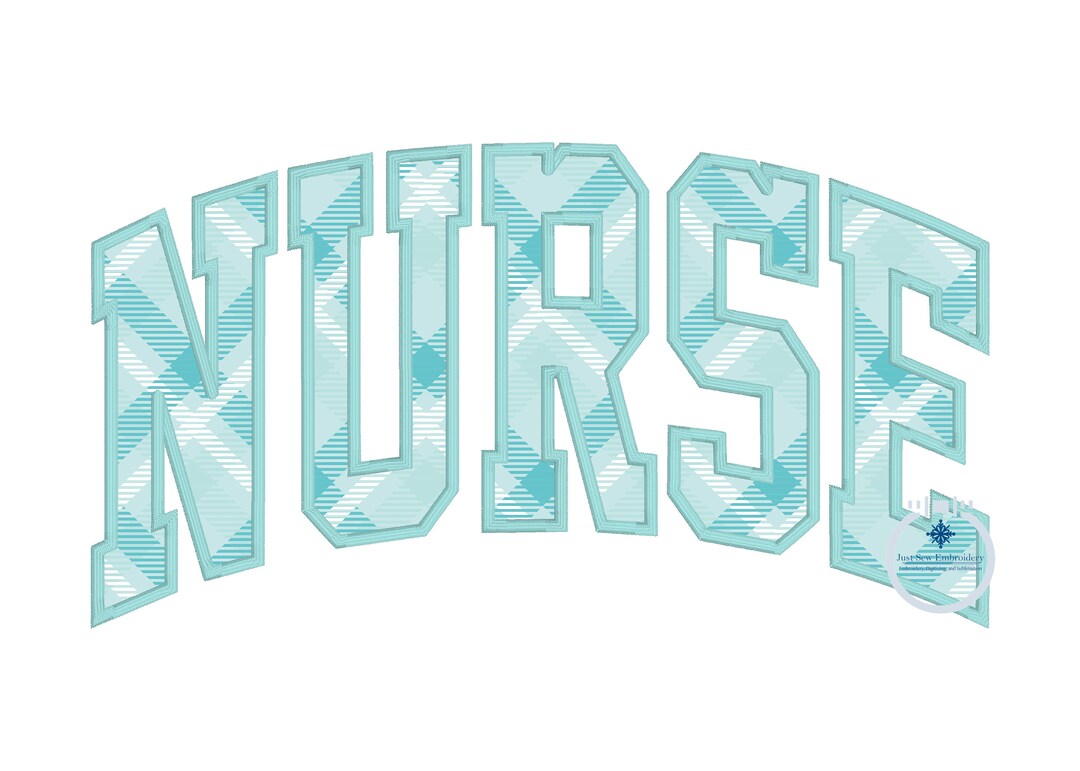 NURSE Arched Satin Applique Embroidery Nursing Nurses Design - Etsy