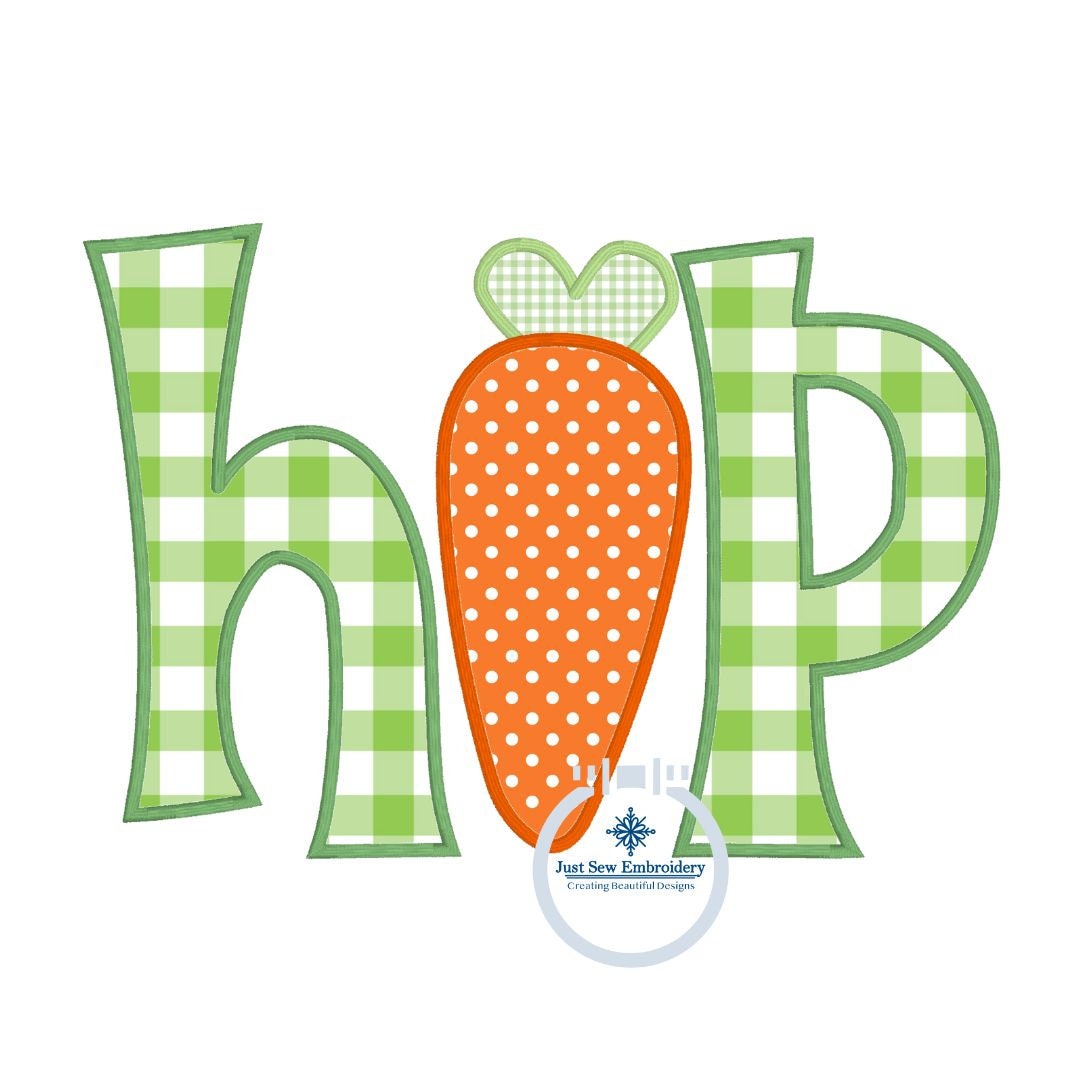 HOP Carrot Applique Machine Embroidery Design With Satin Finishing ...