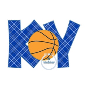 KY Basketball Applique Embroidery Design Kentucky Four Sizes 5x7, 8x8 ...