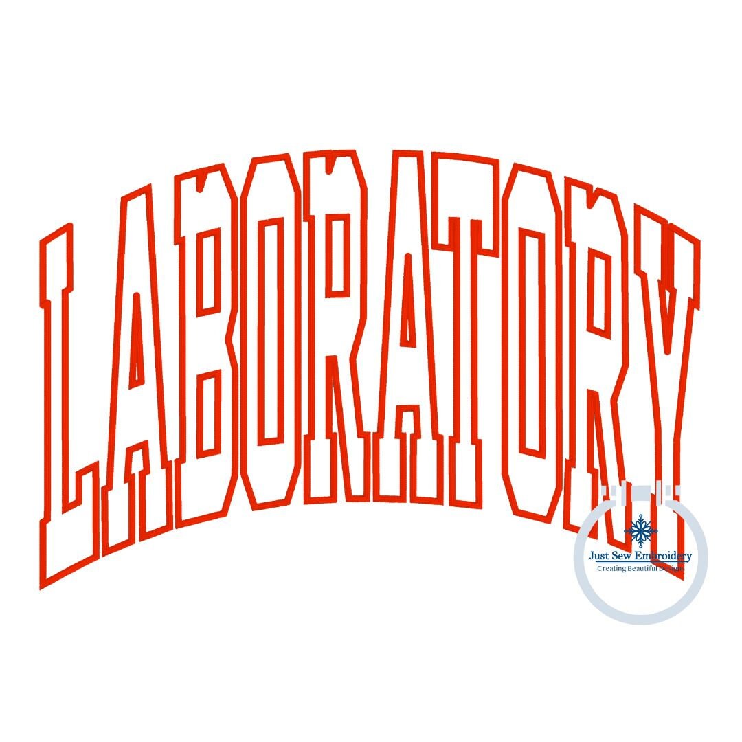 LABORATORY Arched Satin Outline Embroidery Three Sizes 6x10, 7x12, and ...