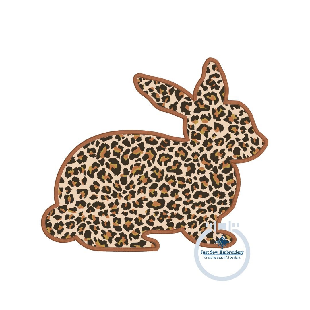 Bunny Applique Machine Embroidery Design With Satin Edge in Seven Sizes ...