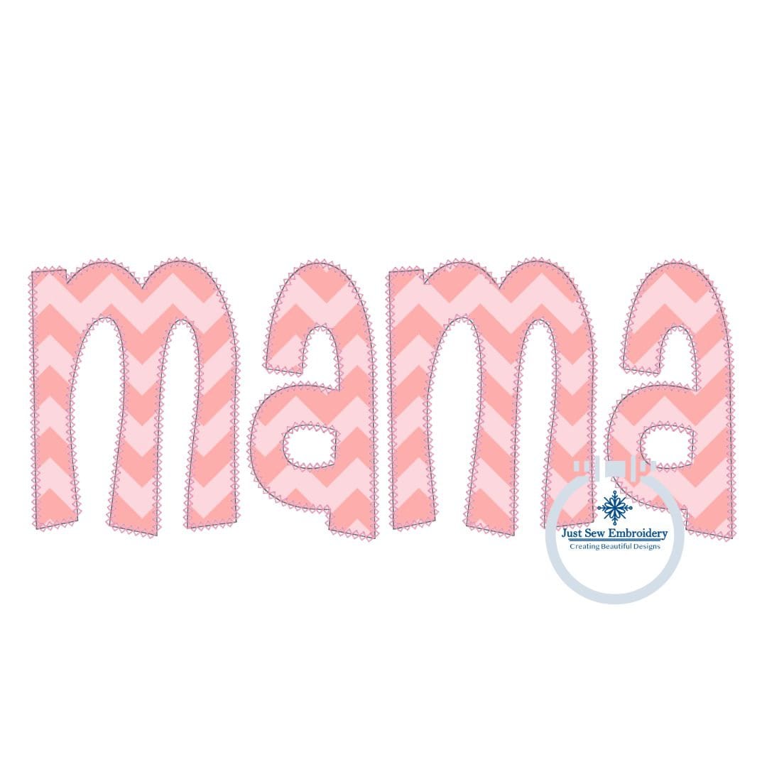 Mama Applique Embroidery Design Diamond Finishing Edge Grandma Mother's ...