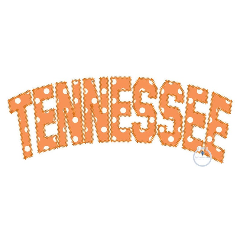 Tennessee Arched Applique Embroidery Zigzag Stitch Three Sizes - Etsy