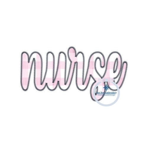 NURSE Arched Satin Applique Embroidery Nursing Nurses Design - Etsy