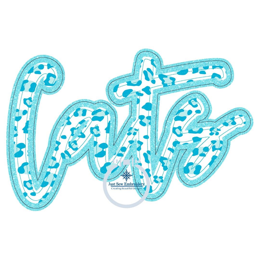 Cats Double Raggy Applique Embroidery Script Two Layer Design Machine ...