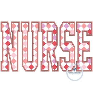 NURSE Satin Applique Embroidery Nursing Nurses Design Four - Etsy
