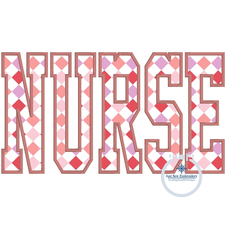 NURSE Satin Applique Embroidery Nursing Nurses Design Four - Etsy