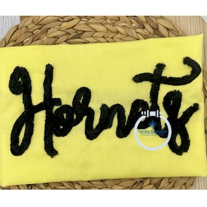 Chenille Yarn Script Font Applique Embroidery Seven Sizes 2, 3, 4, 5, 6 ...