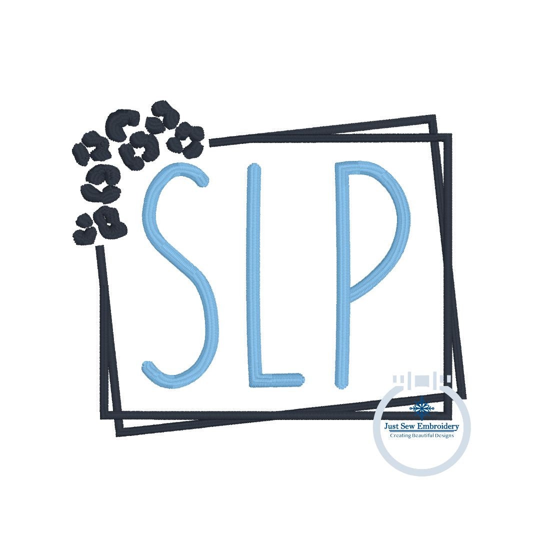 SLP Cheetah Square Embroidery Satin Stitch One Size 4x4 Left Chest ...
