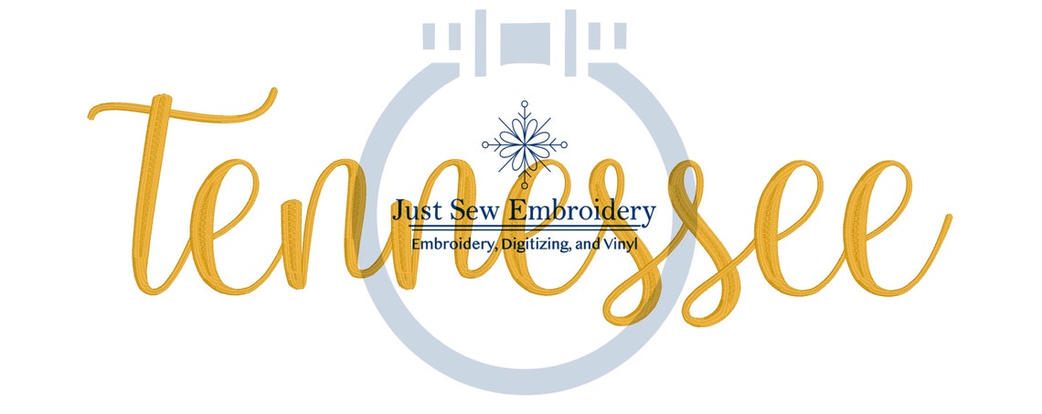 Tennessee Embroidery Script in Three Sizes to Fit 8x12 6x10 - Etsy