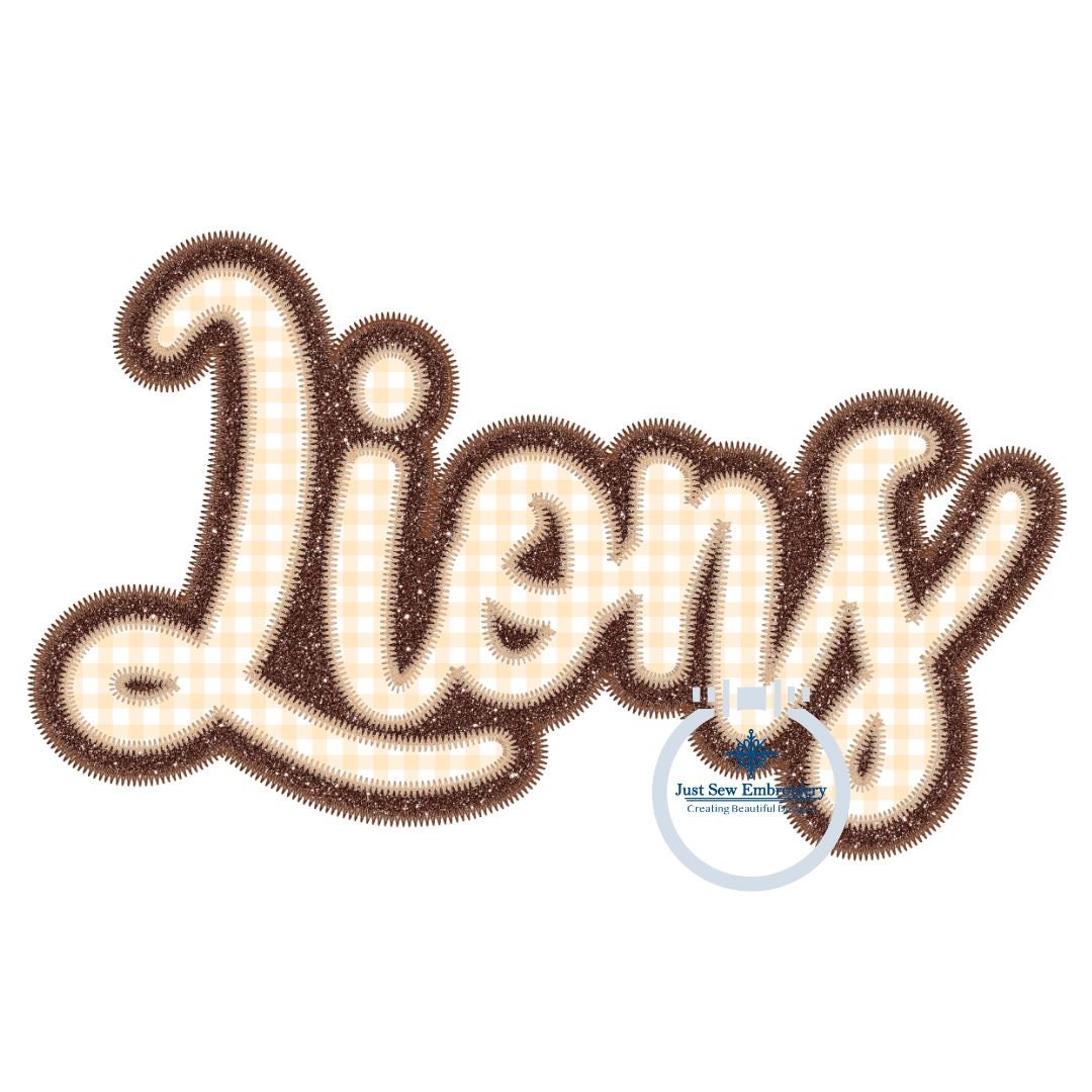 LIONS Script Applique Two Layer Embroidery Design Machine Embroidery ...