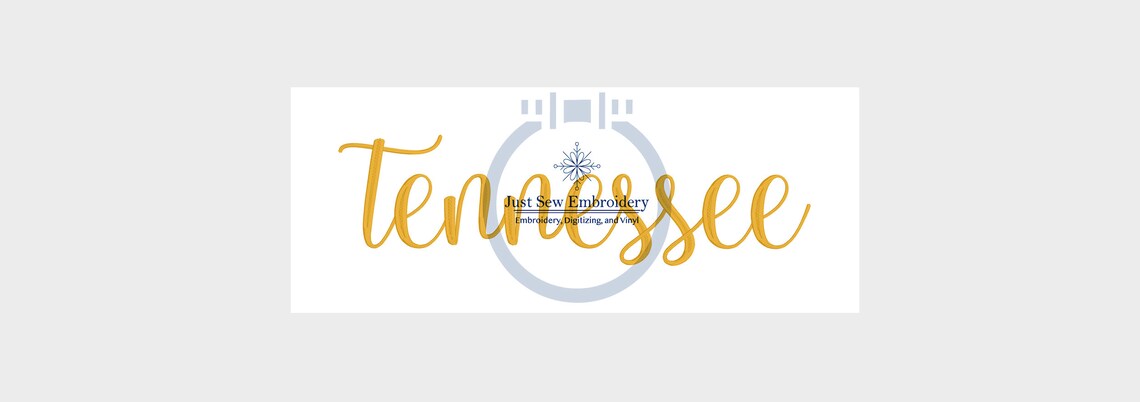Tennessee Embroidery Script in Three Sizes to Fit 8x12 6x10 | Etsy