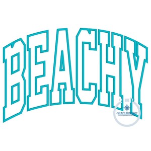Beachy Arched Satin Applique Embroidery Design Outline Four Sizes 8x8 ...