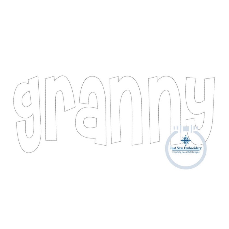 Granny Applique Embroidery Design Raggy Bean Stitch Grandma Mother's ...