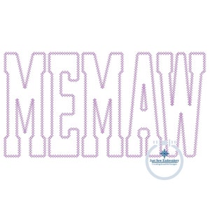 Memaw Diamond Applique Embroidery Design Grandma Mother's Day Gift Four ...