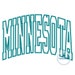 Minnesota Arched Applique Embroidery Satin Edge Design Three Sizes 6x10 ...