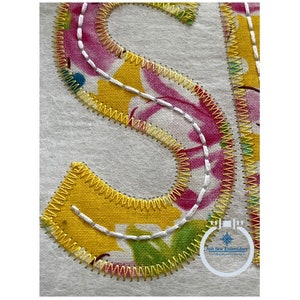 Acme Zigzag Center Bean Stitch Applique Embroidery Font Six Sizes 3, 4 ...
