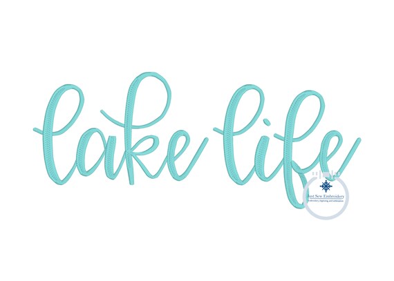 Lake Life Embroidery Design Satin Stitch 8x12 Hoop Size - Etsy