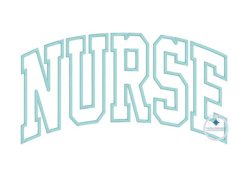 NURSE Arched Satin Applique Embroidery Nursing Nurses Design - Etsy