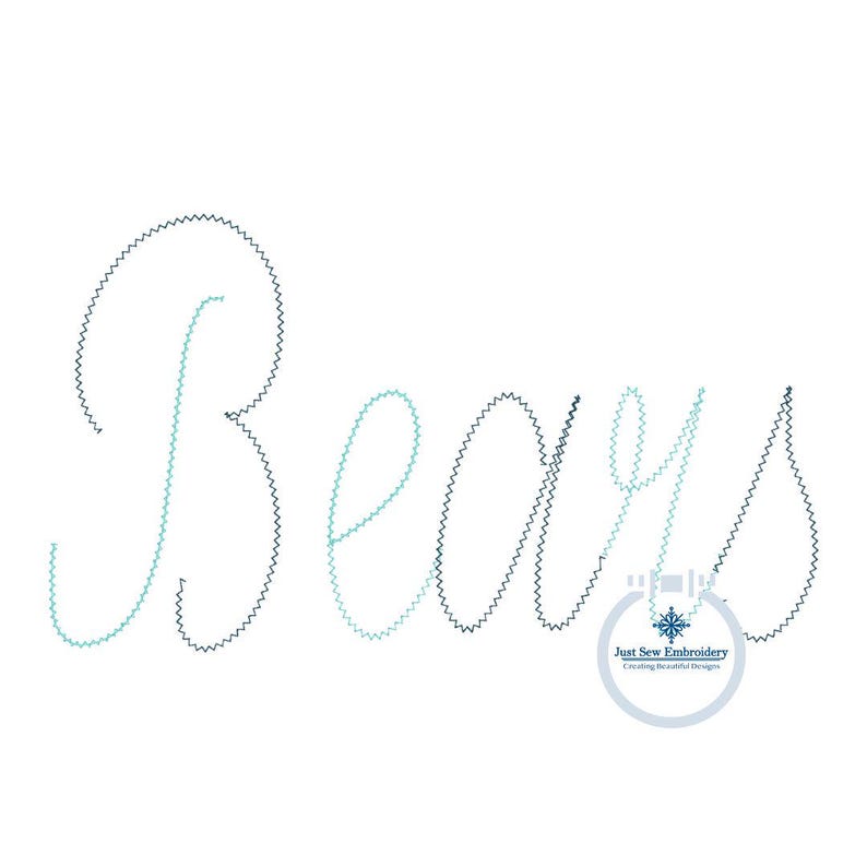 Sport Script Chenille Yarn Font Applique Embroidery Six Sizes 3, 4, 5 ...