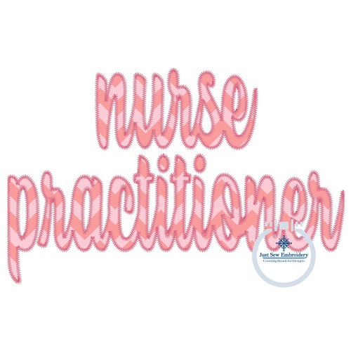 NURSE Script Zigzag Applique Embroidery Nursing Nurses Shirt - Etsy