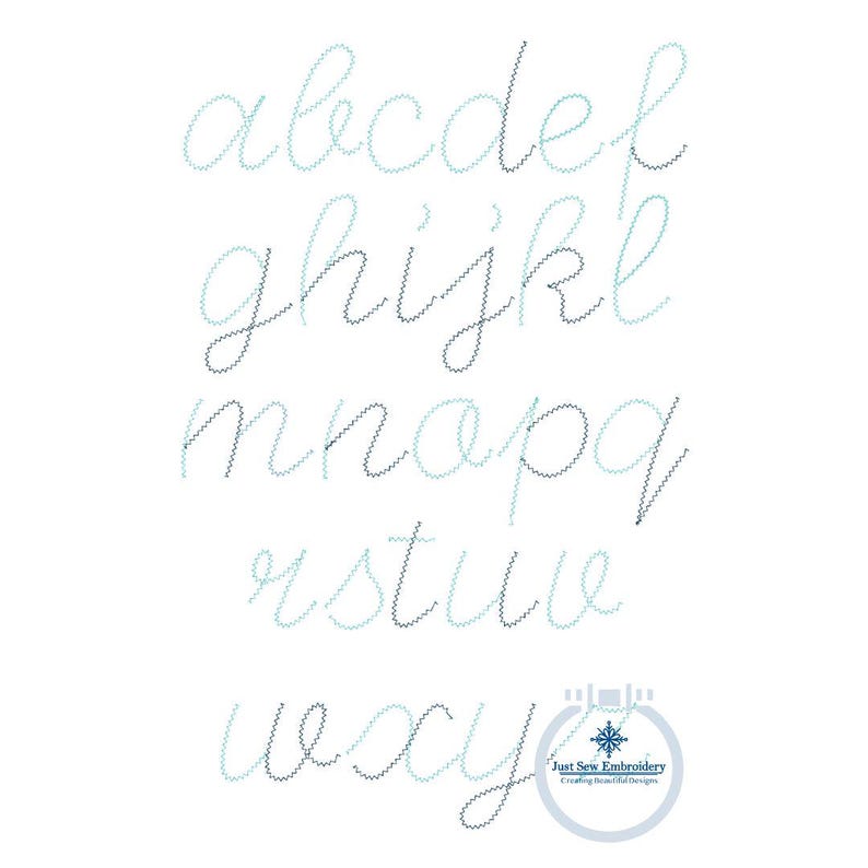 Sport Script Chenille Yarn Font Applique Embroidery Six Sizes 3, 4, 5 ...