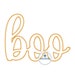 Boo Script Applique Machine Embroidery Design Zigzag Edge Stitch Six ...