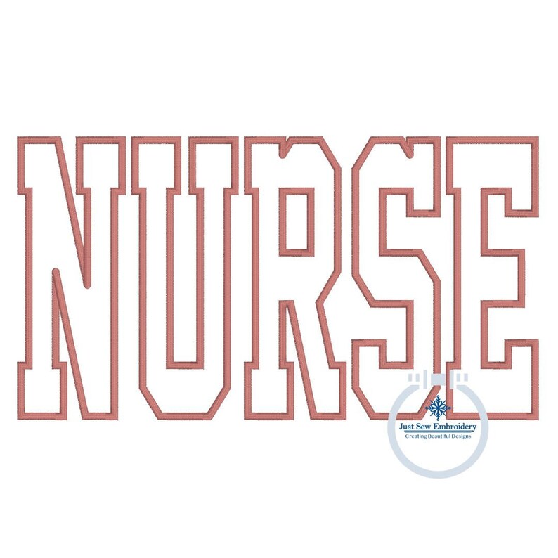 NURSE Satin Applique Embroidery Nursing Nurses Design Four - Etsy