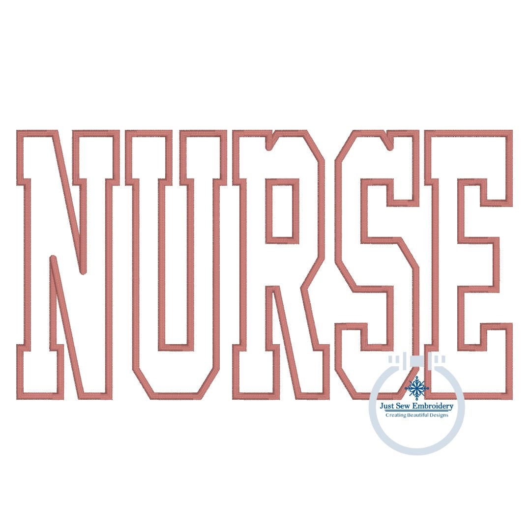 NURSE Satin Applique Embroidery Nursing Nurses Design Four - Etsy